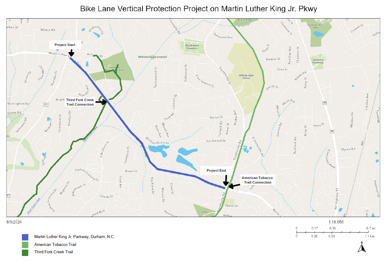 Bike Lane Vertical Protection | Durham, NC - The Ledger Post